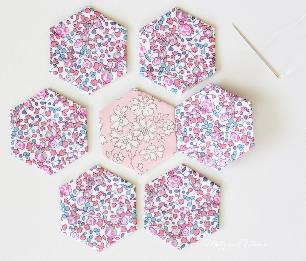 How To Sew Hexies - An English Paper Piecing Tutorial - Molly and Mama