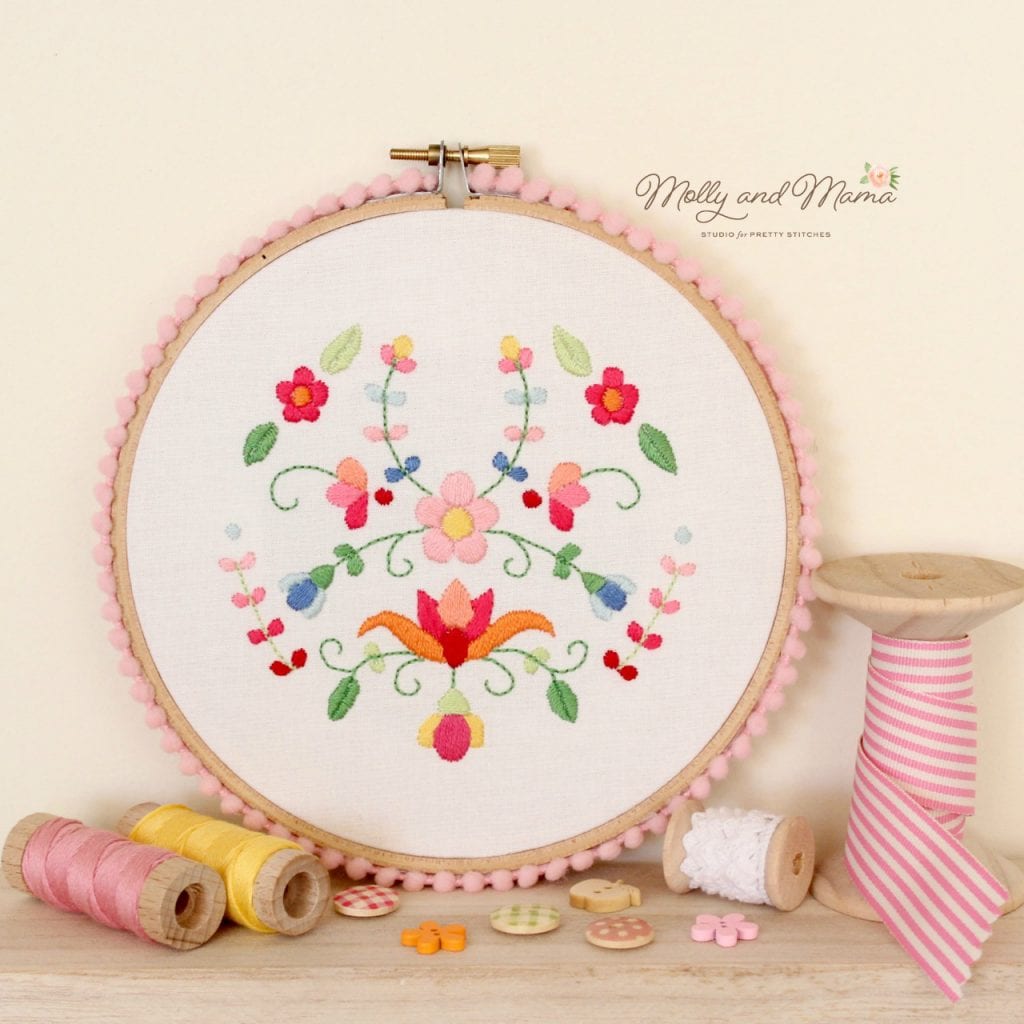 Welcome To Nan's Garden - A beautiful floral embroidery design - Molly ...