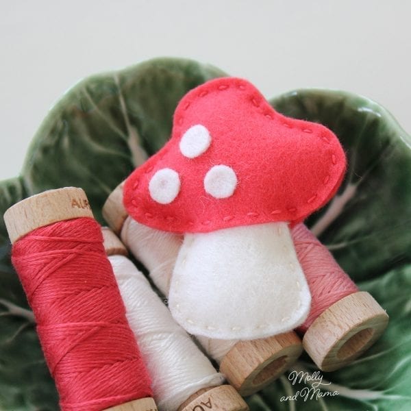 Sew Felt Mushrooms - Sew A Softie 2020 - Molly and Mama