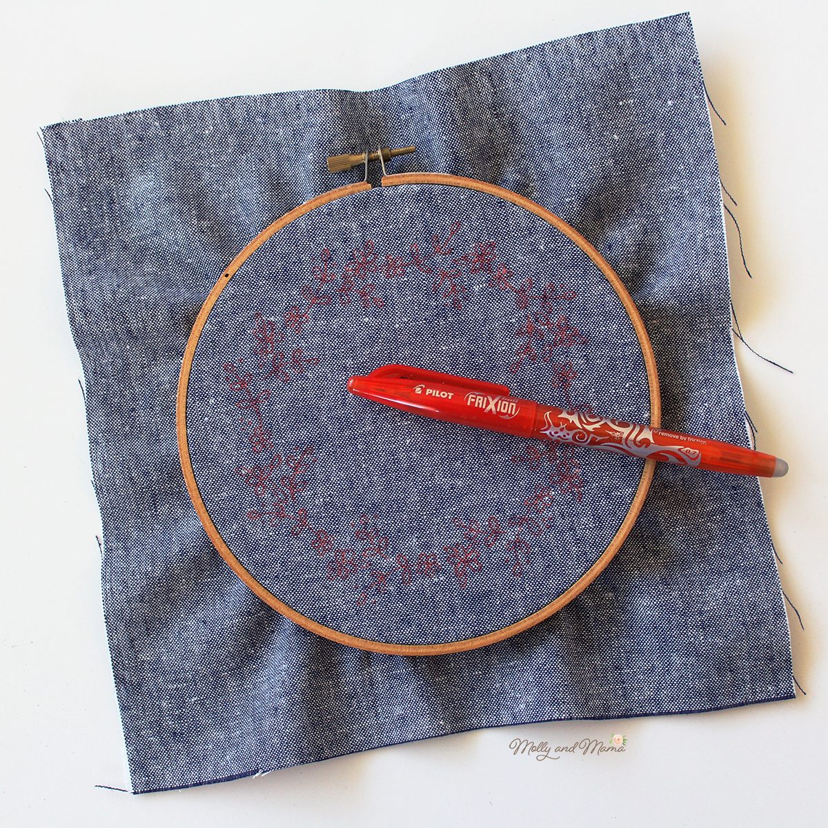 How To Transfer An Embroidery Design To Fabric - Molly and Mama