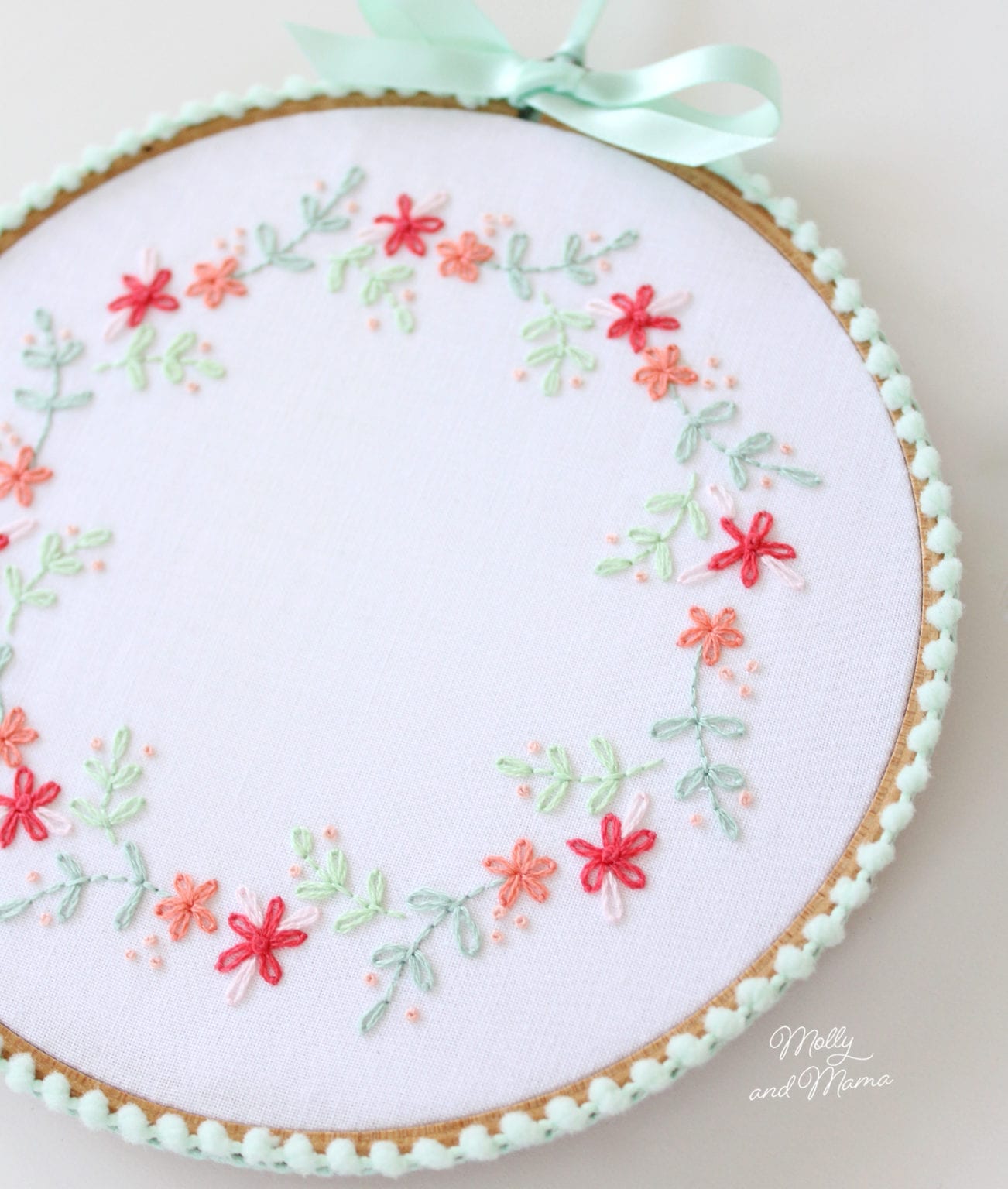 How To Transfer An Embroidery Design To Fabric - Molly and Mama