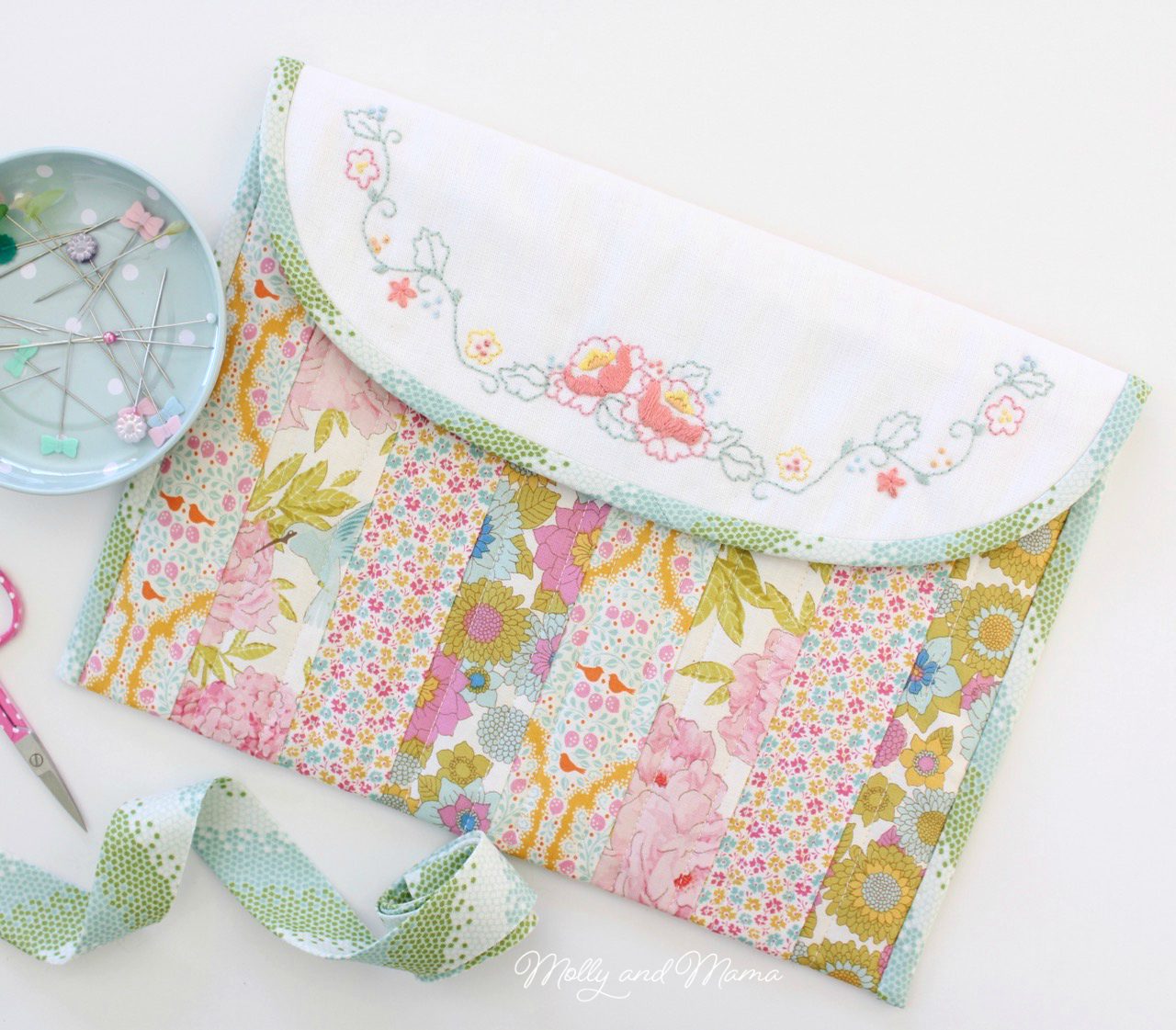 A Valentine's Version of The Summer Rose Pouch - Molly and Mama