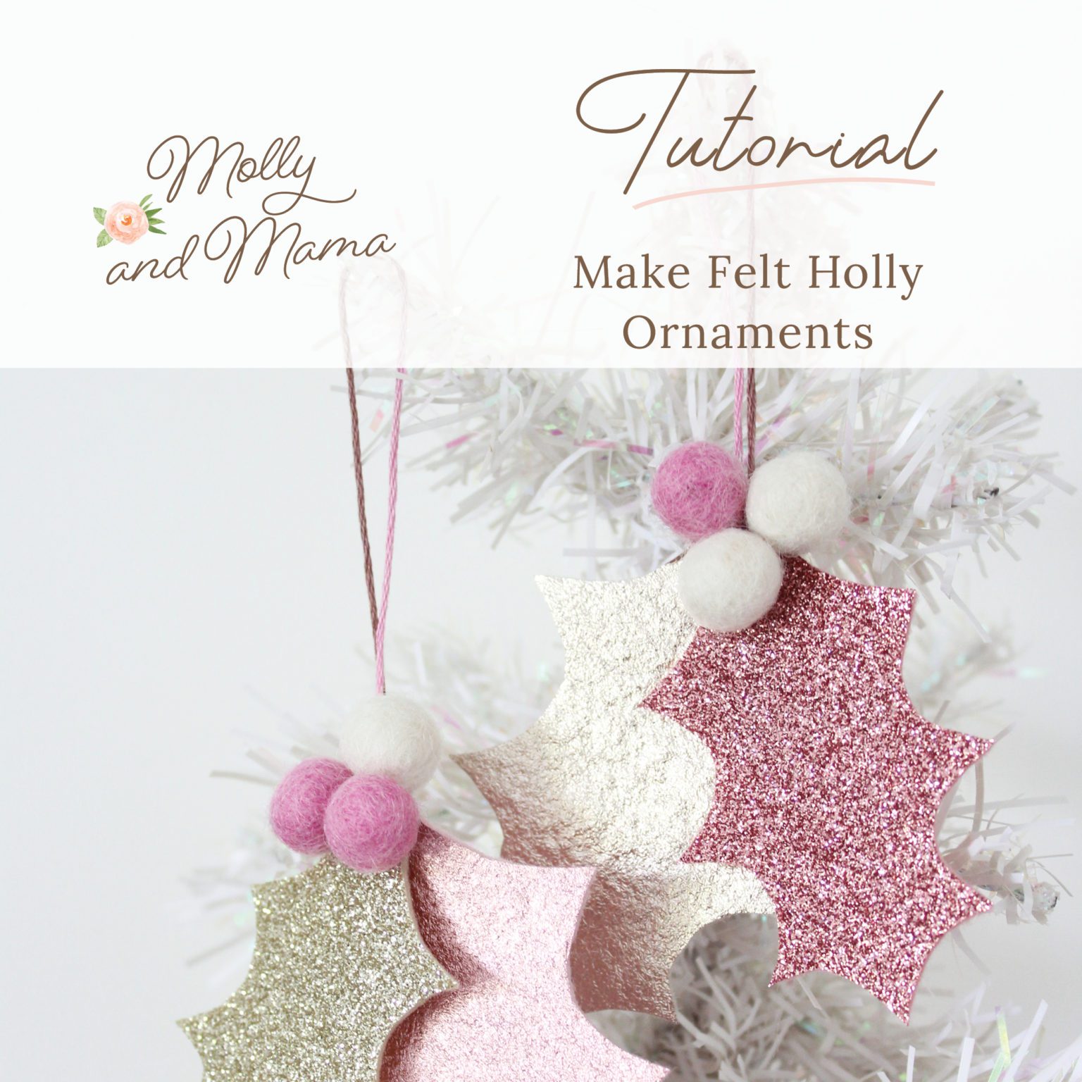 Make a Felt Four Leaf Clover or Shamrock - Molly and Mama