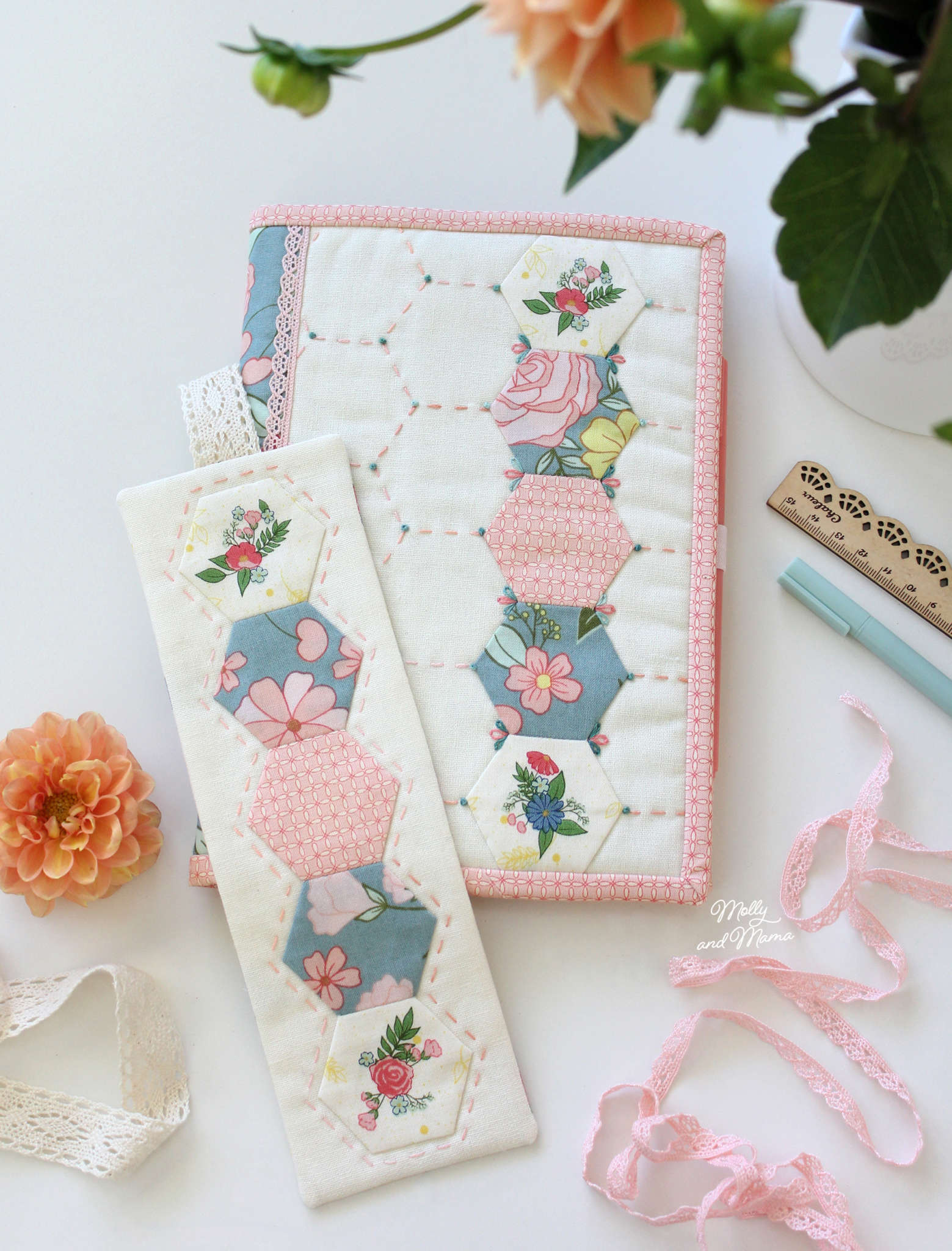 A Beautiful Journal Cover Pattern and a Free Bookmark Tutorial! - Molly ...