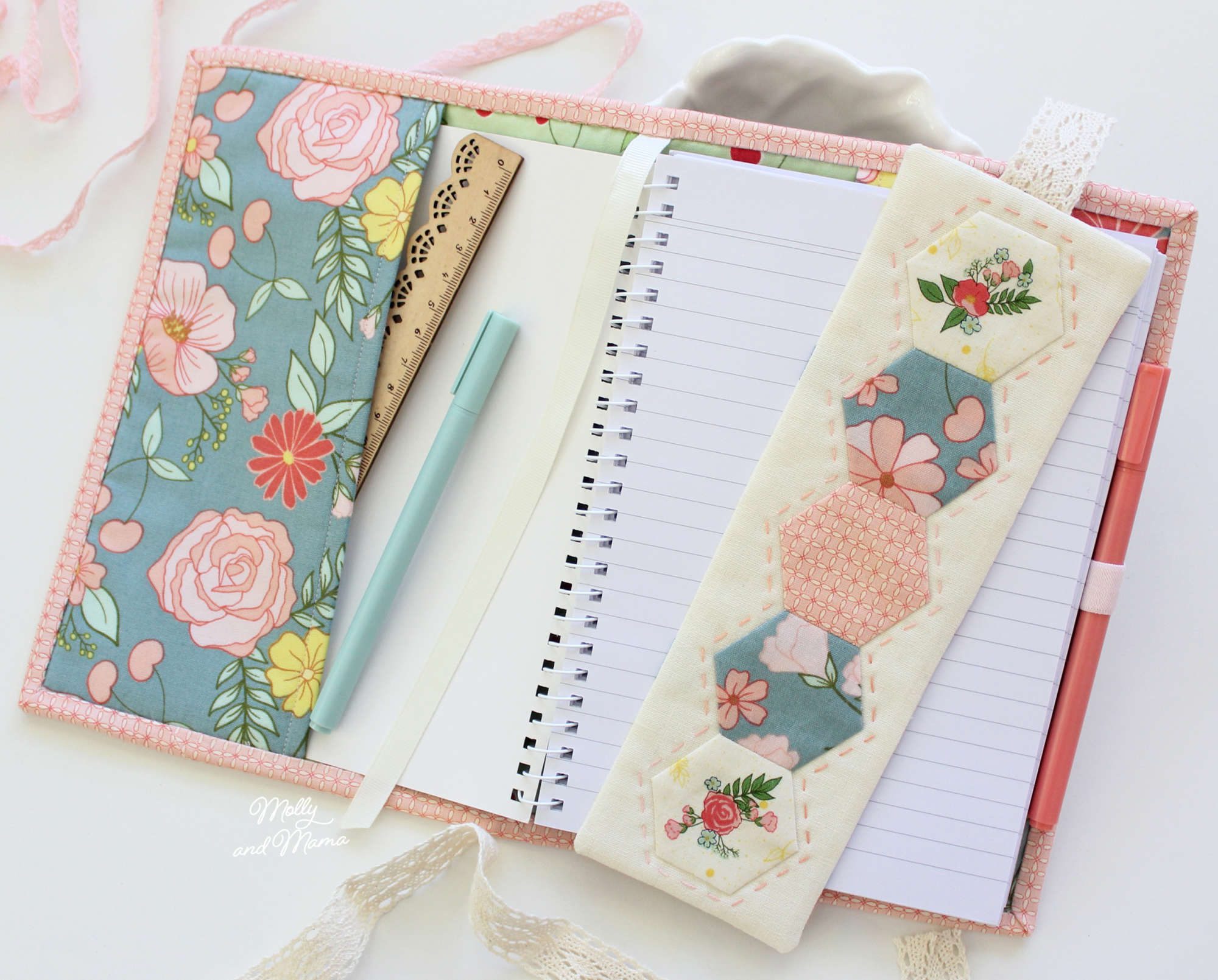 A Beautiful Journal Cover Pattern and a Free Bookmark Tutorial! - Molly ...
