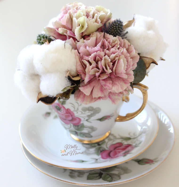 Introducing the Tea Time Posy Stitchery - Molly and Mama