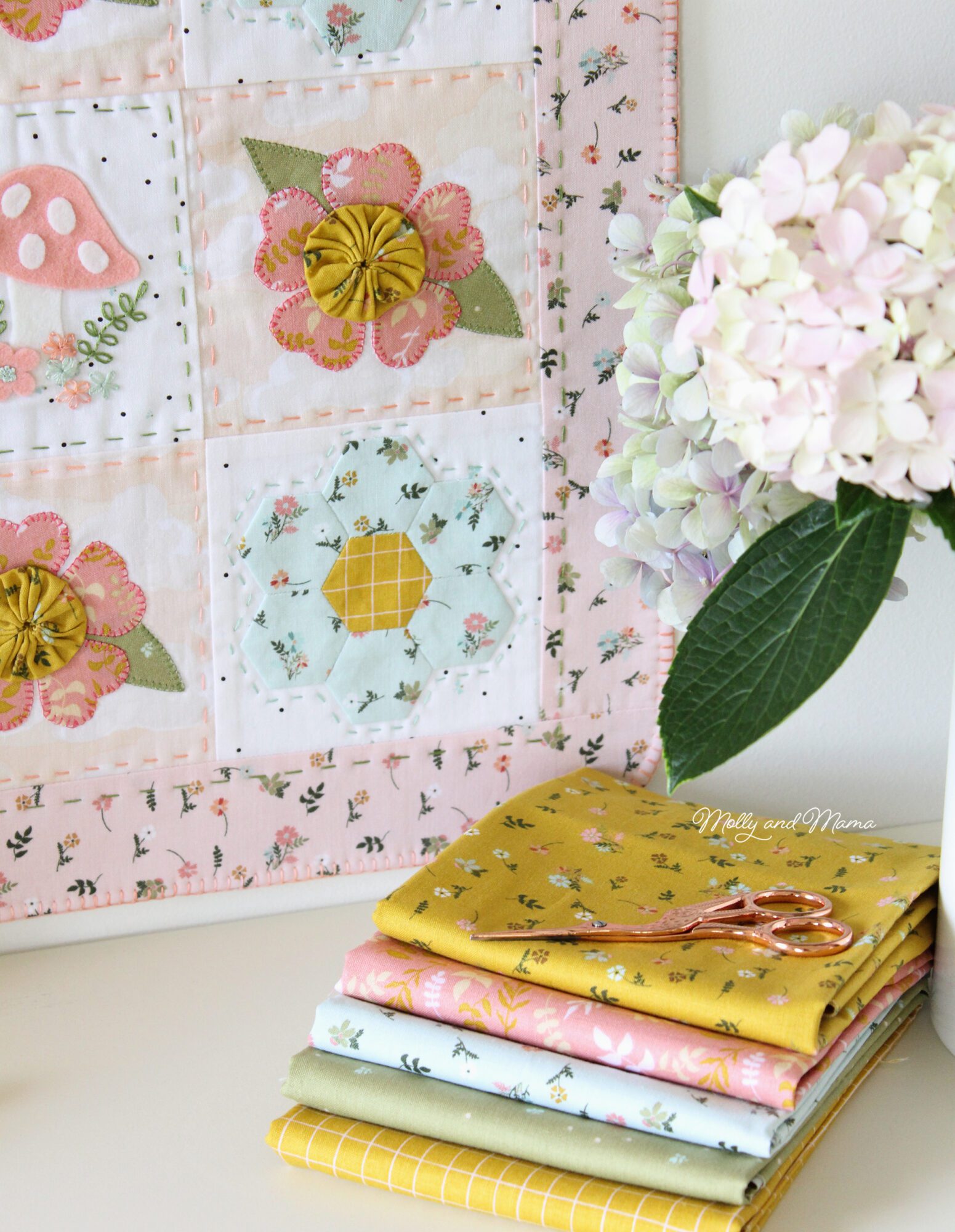 My first project for 2023 - Another Sweet Stitches Sampler - Molly and Mama